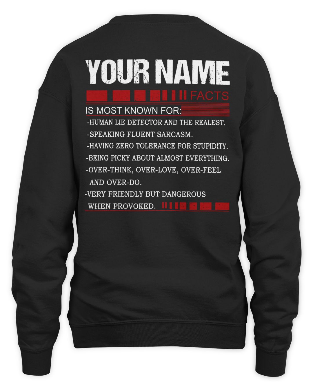 YOUR NAME - FACTS - PRINT ON THE BACK | shopblanket